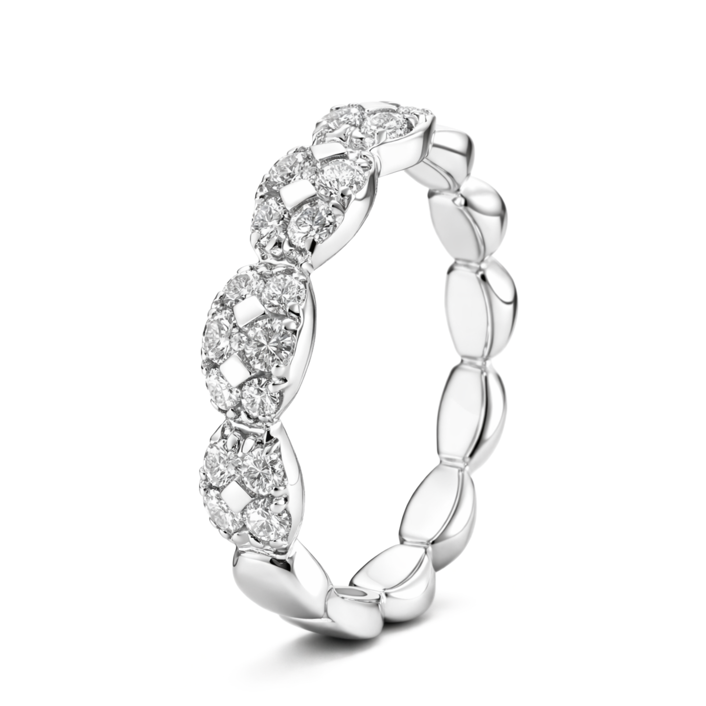 White Gold Diamond Cluster Band – Christine Jewellers